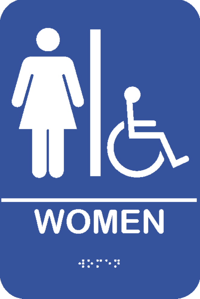 Rockwood BFM688 "Women" ADA Restroom Sign | Tactile & Braille ...