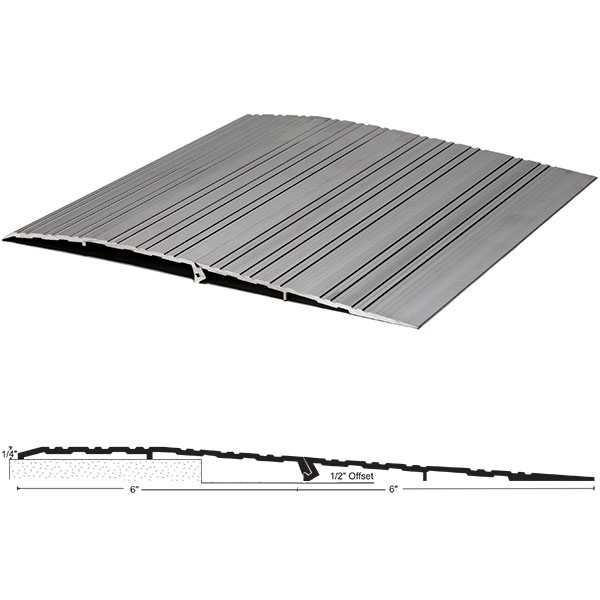 NGP RO50 ADA Compliant Offset Interlocking Wheelchair Ramp – 12″ Wide x ...